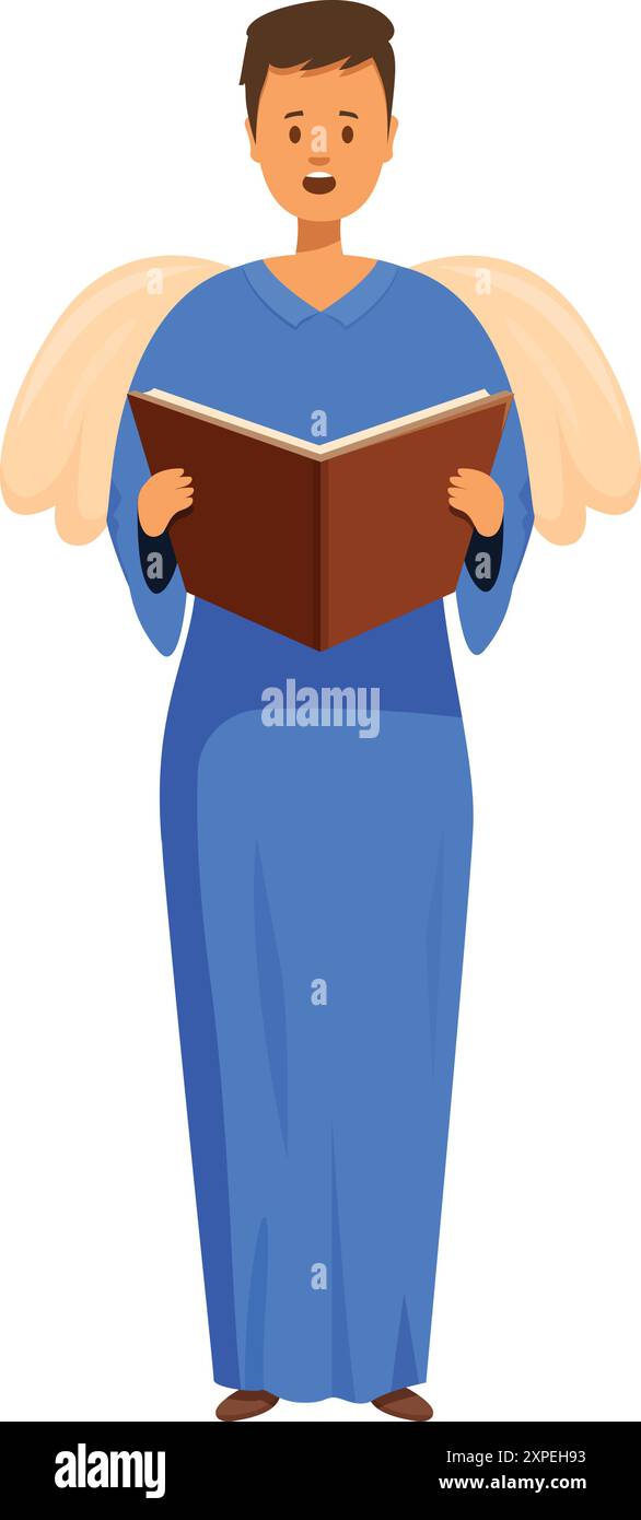 Male angel is singing from a book hi-res stock photography and images ...