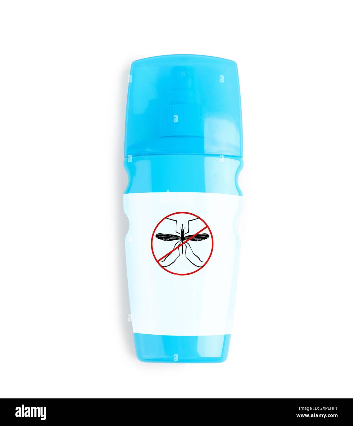 Mosquito spray isolated on white, top view. Insect repellent Stock ...