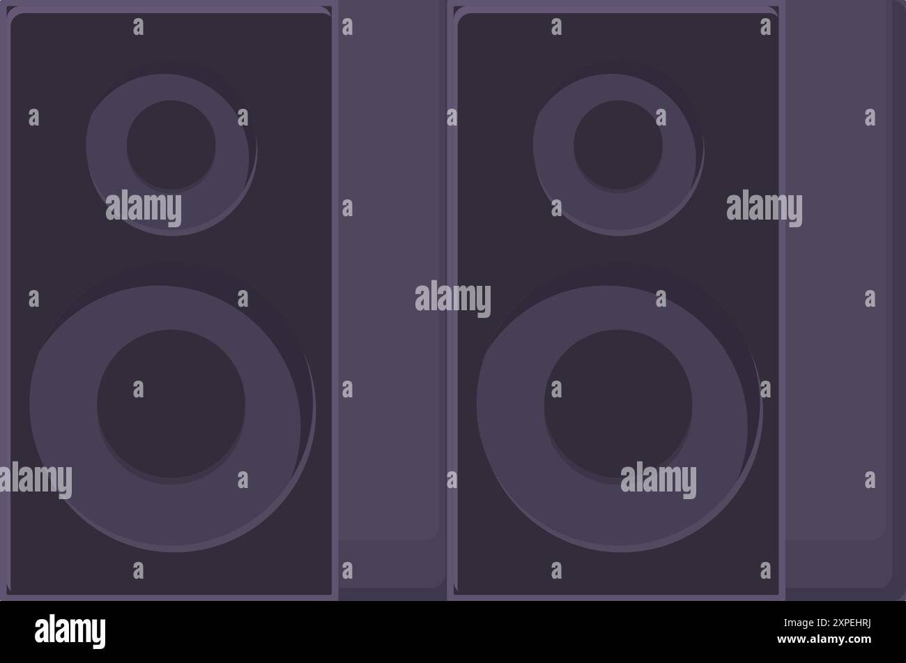 Powerful audio equipment delivering loud sound waves Stock Vector Image ...