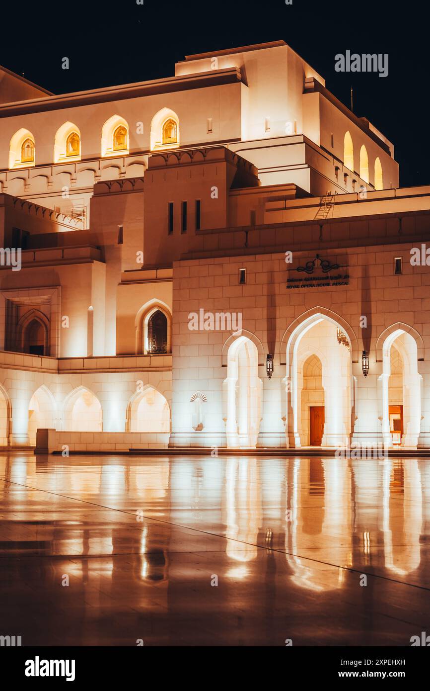 Royal Opera House theater in Muscat, Oman by Night Stock Photo - Alamy