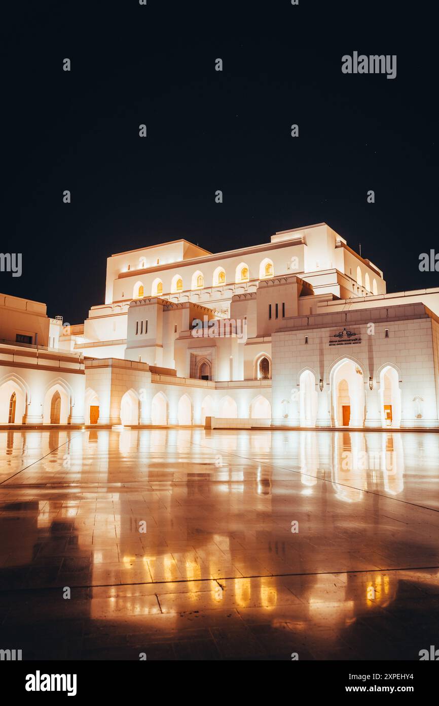 Royal Opera House theater in Muscat, Oman by Night Stock Photo - Alamy