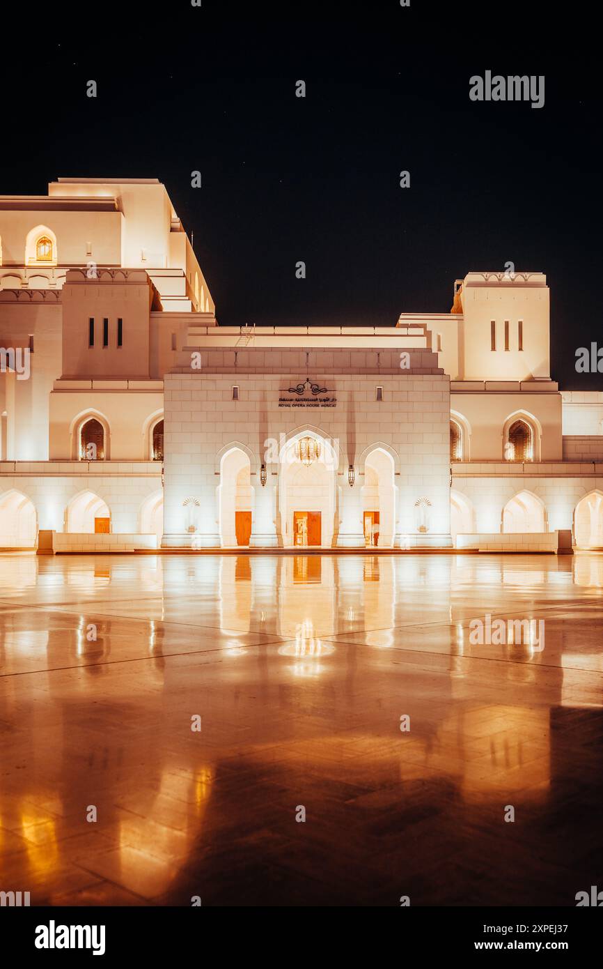 Royal Opera House theater in Muscat, Oman by Night Stock Photo - Alamy