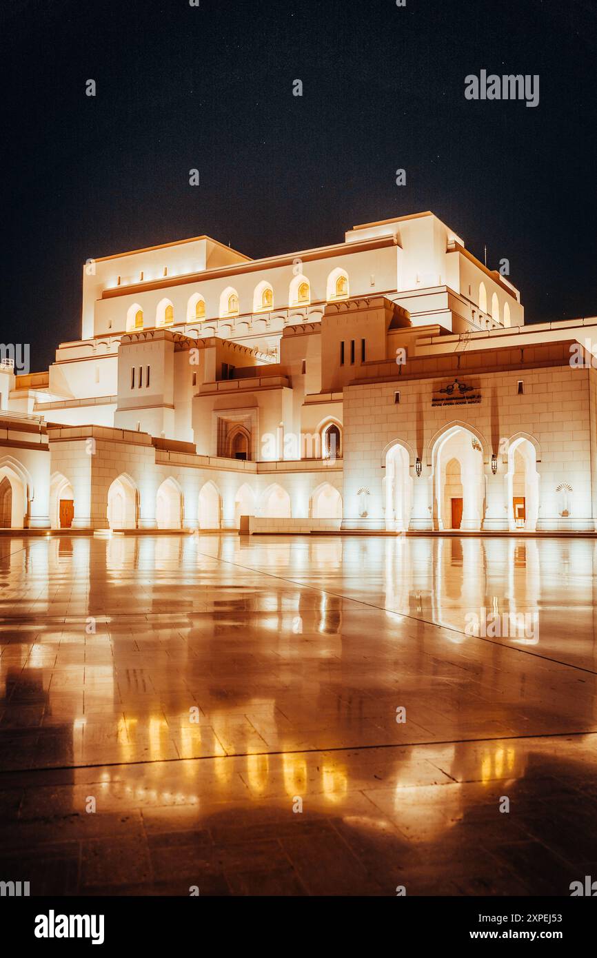 Royal Opera House theater in Muscat, Oman by Night Stock Photo - Alamy