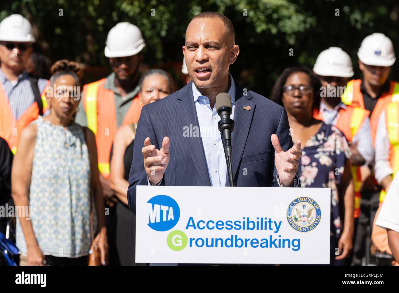 House Minority Leader Hakeem Jeffries speaks during joint ADA ...