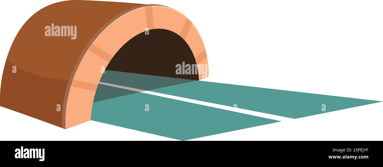Short tunnel is providing safe passage under the roadway Stock Vector ...