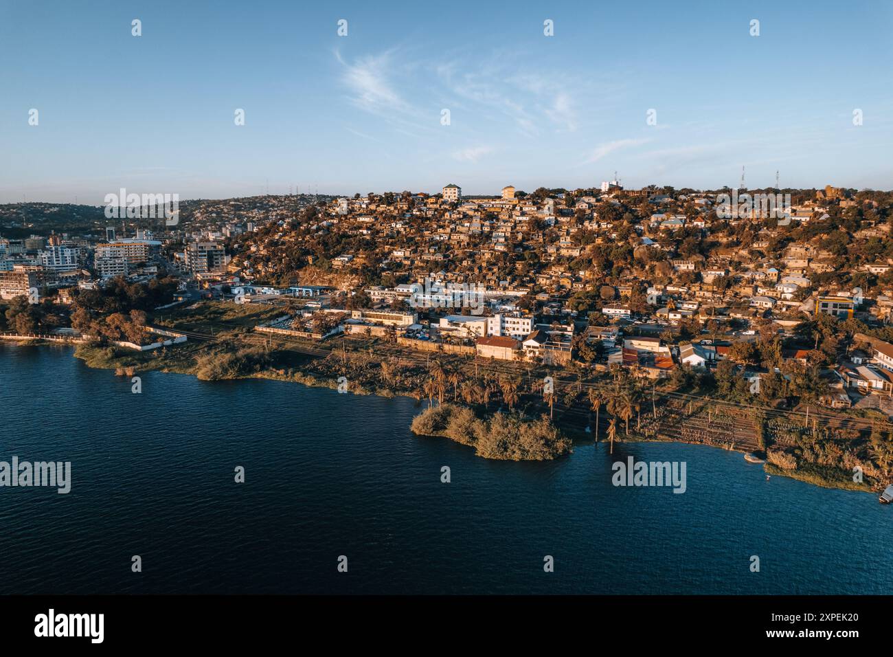 Aerial Photo of Mwanza, next to Lake Victoria, City of Rocks, Tanzania ...