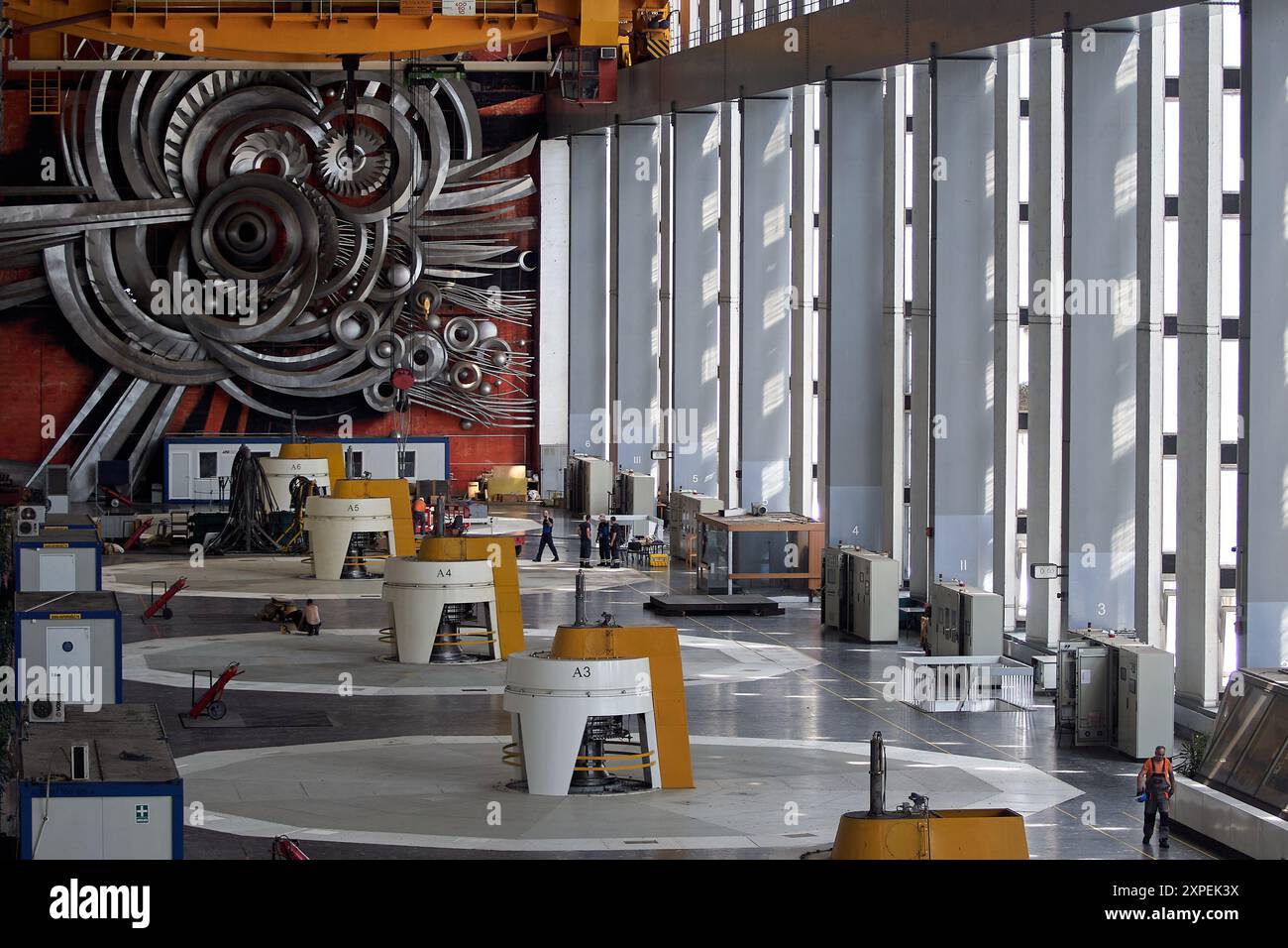 Novi Sip, Serbia. 5th Aug, 2024: The hall of turbines of the Serbian ...