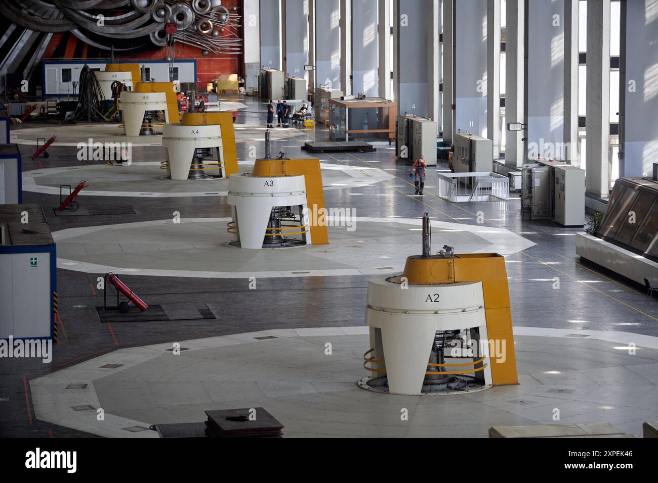 Novi Sip, Serbia. 5th Aug, 2024: The hall of turbines of the Serbian ...