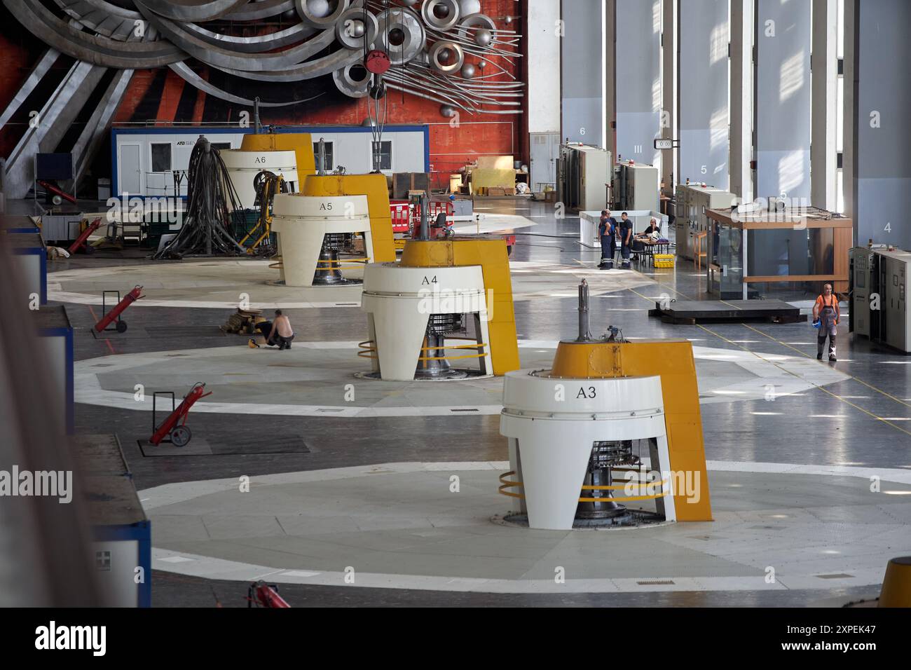 Novi Sip, Serbia. 5th Aug, 2024: The hall of turbines of the Serbian ...