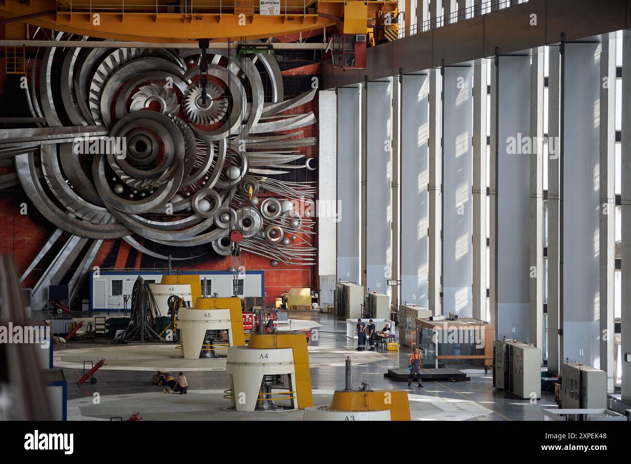 Novi Sip, Serbia. 5th Aug, 2024: The hall of turbines of the Serbian ...