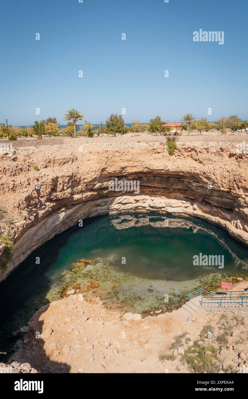 Bimmah Sinkhole, turquoise swimming spot in Oman, close to Wadi Shab ...