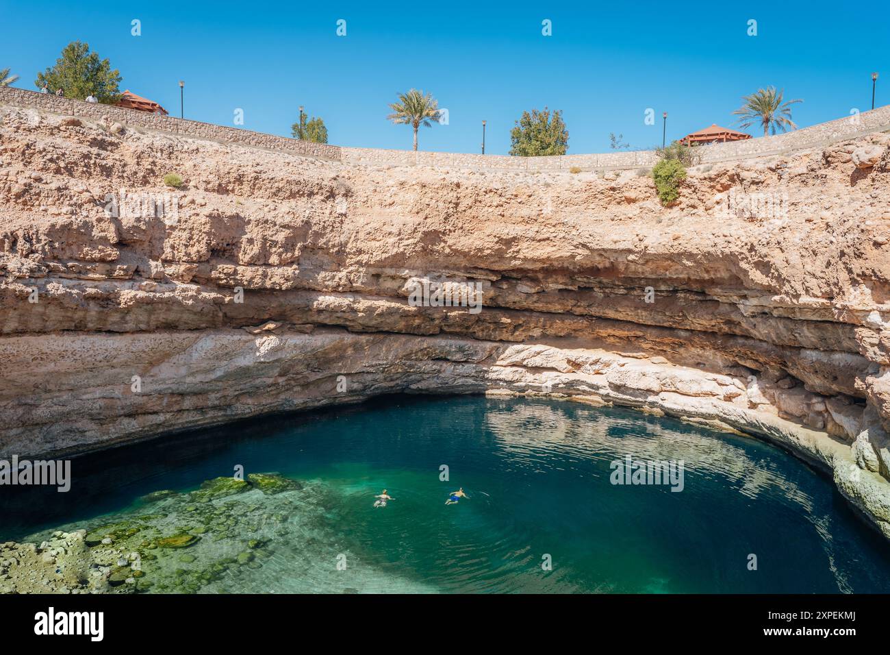 Bimmah Sinkhole, turquoise swimming spot in Oman, close to Wadi Shab ...