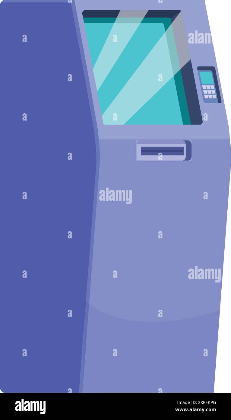 Insert credit card into an atm machine cash bank teller Stock Vector ...