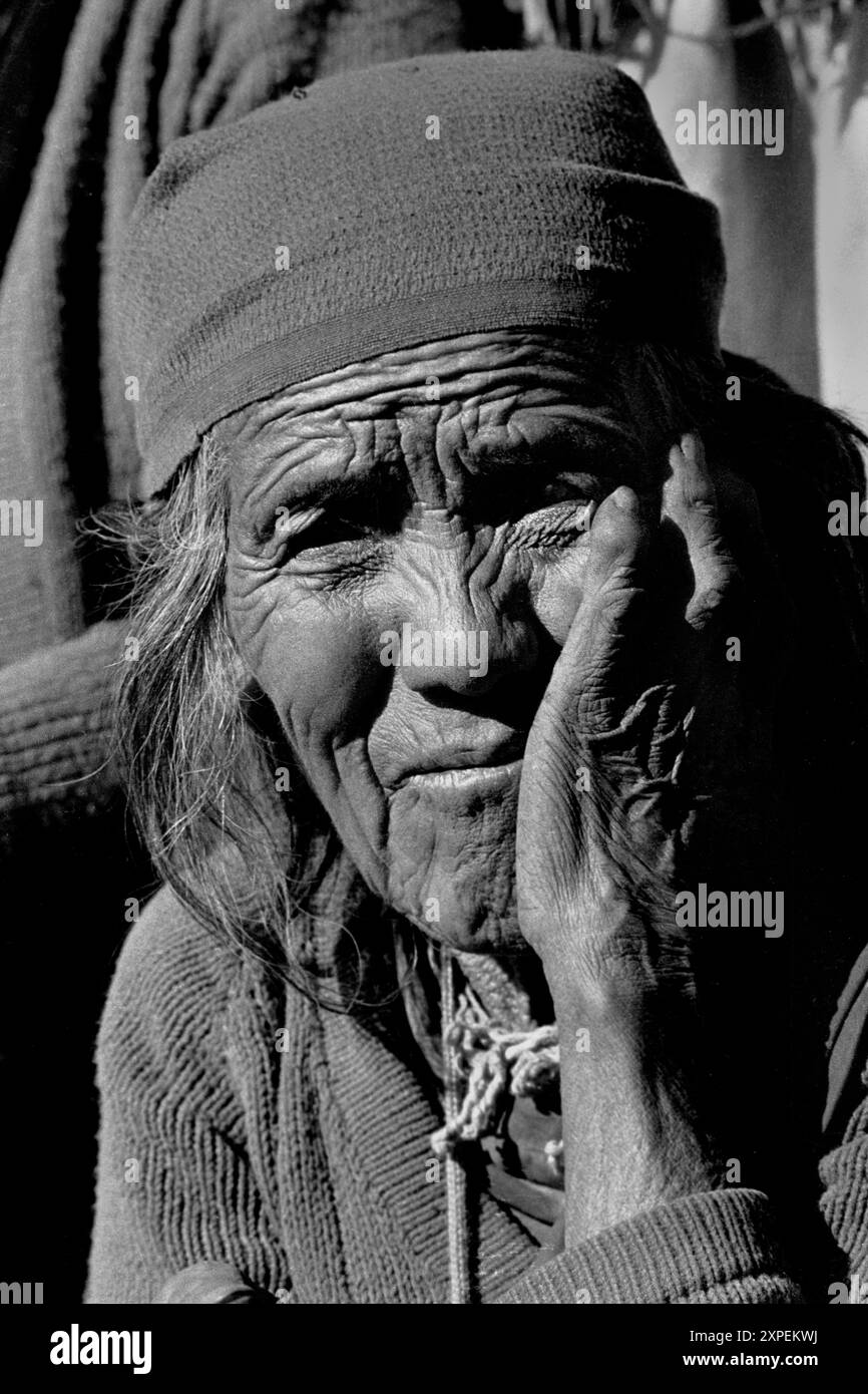 A Nepali woman in the middle hills village of Siklis - Nepal Stock ...