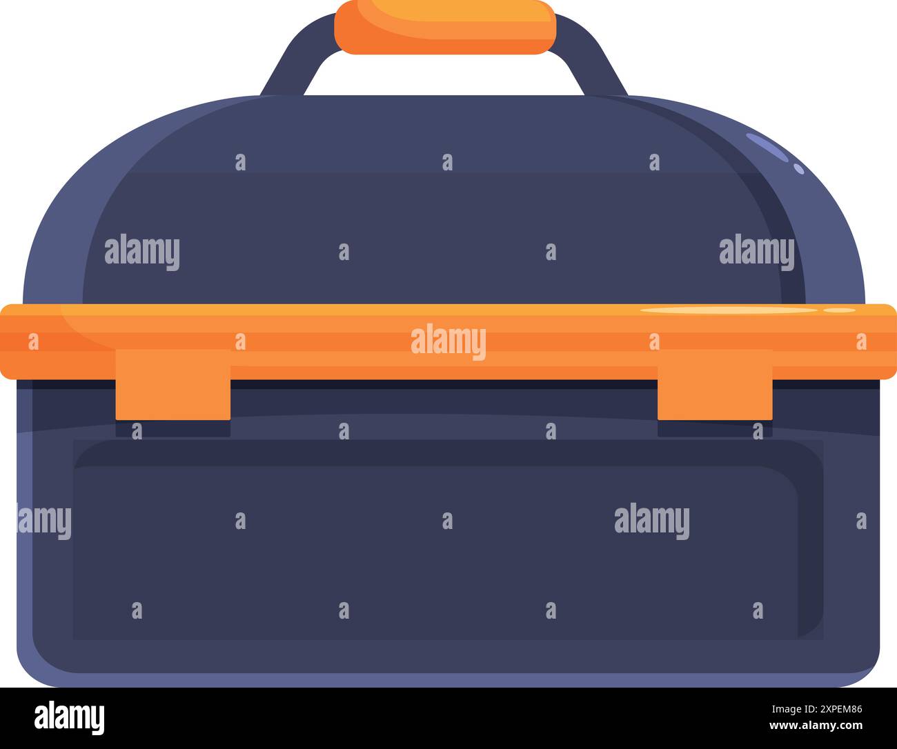 Closed empty professional toolbox holding tools for repairing is ...