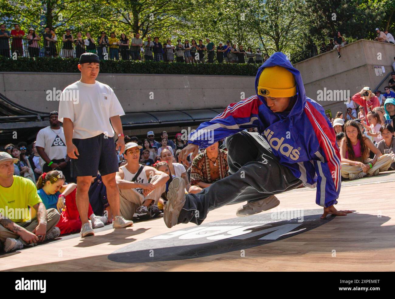 Vancouver, Canada. 5th Aug, 2024. A breakdancer competes at a dance ...