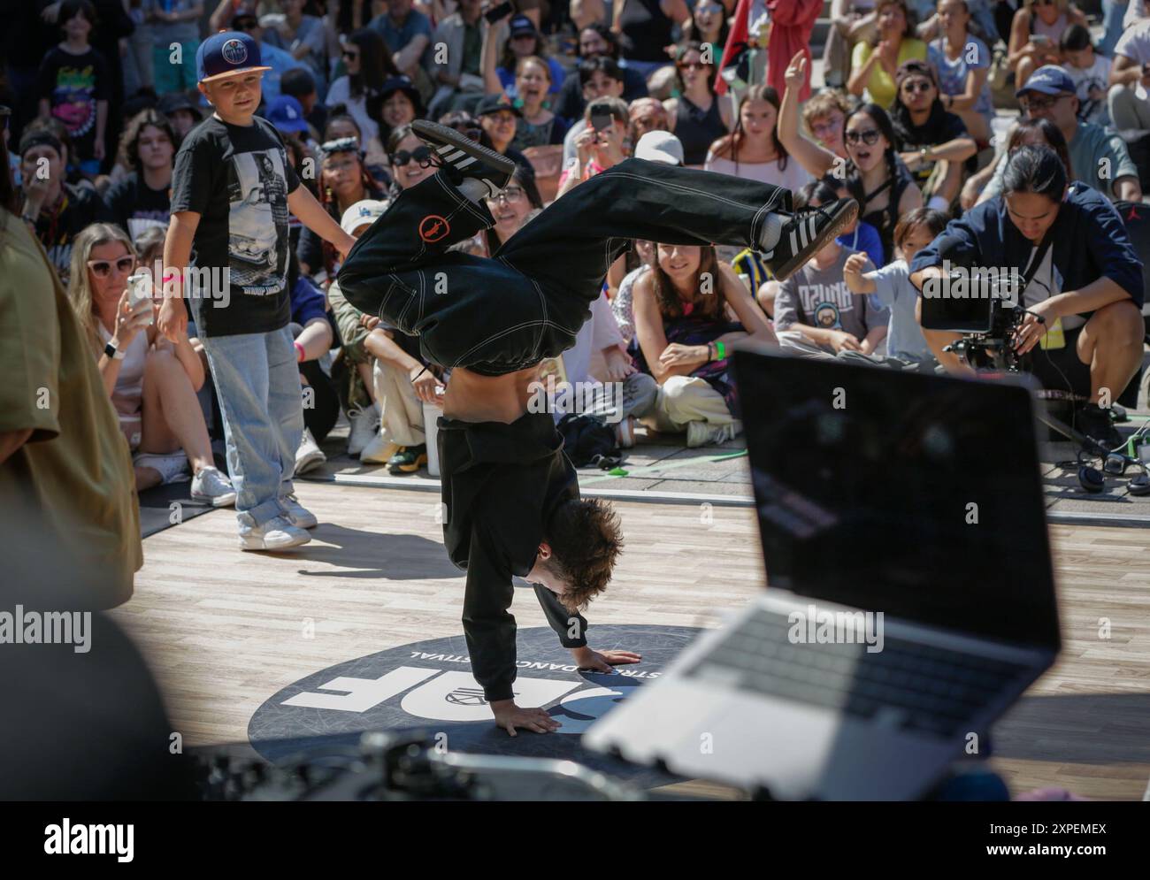 Vancouver, Canada. 5th Aug, 2024. A breakdancer competes at a dance ...