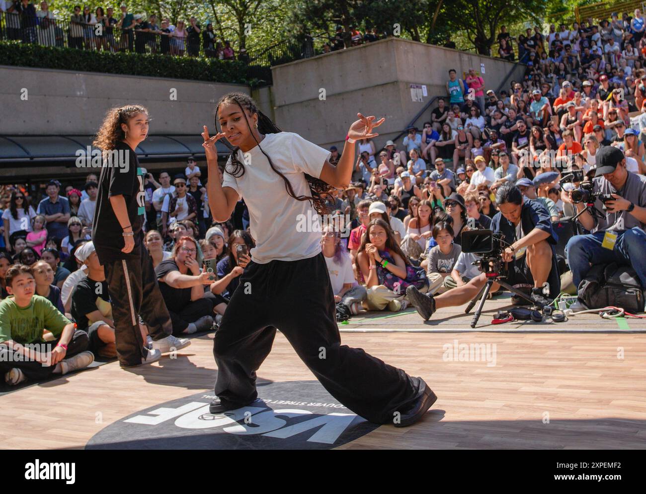Vancouver, Canada. 5th Aug, 2024. A breakdancer competes at a dance ...