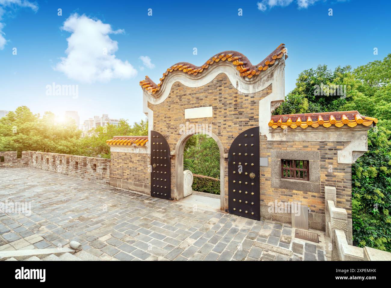 The ancient buildings in Tianxin Pavilion Park, Changsha, China Stock ...