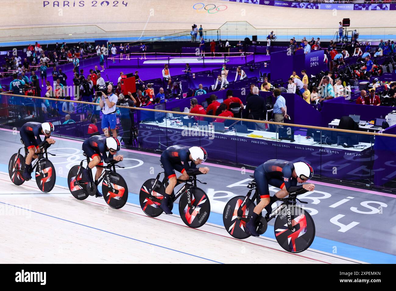Paris, France, 5 August, 2024. Team Great Britain during the Cycling ...