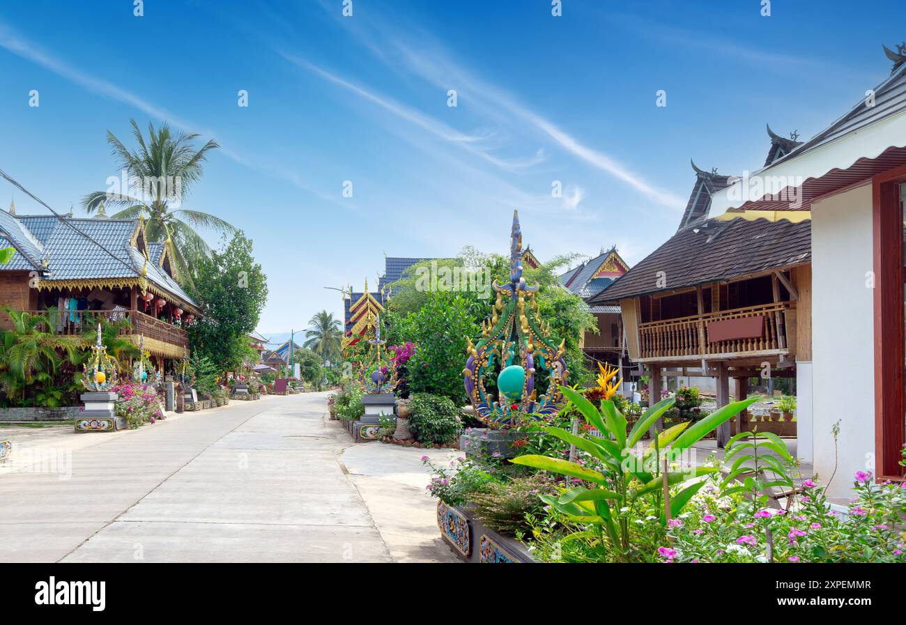 Dai people's village, Xishuangbanna, Yunnan, China Stock Photo - Alamy