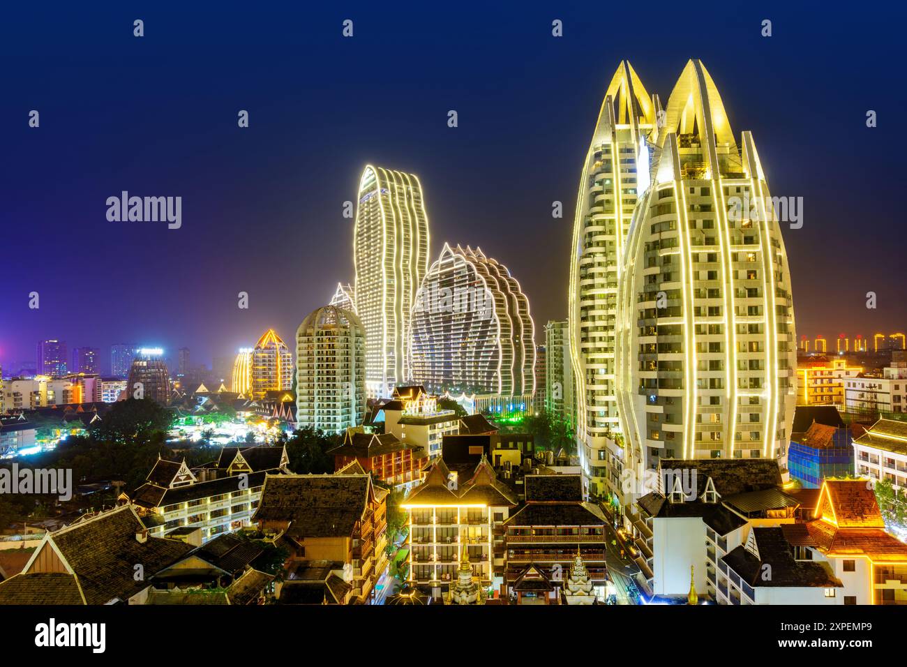 Southeast Asian style architecture in Xishuangbanna, Yunnan, China ...