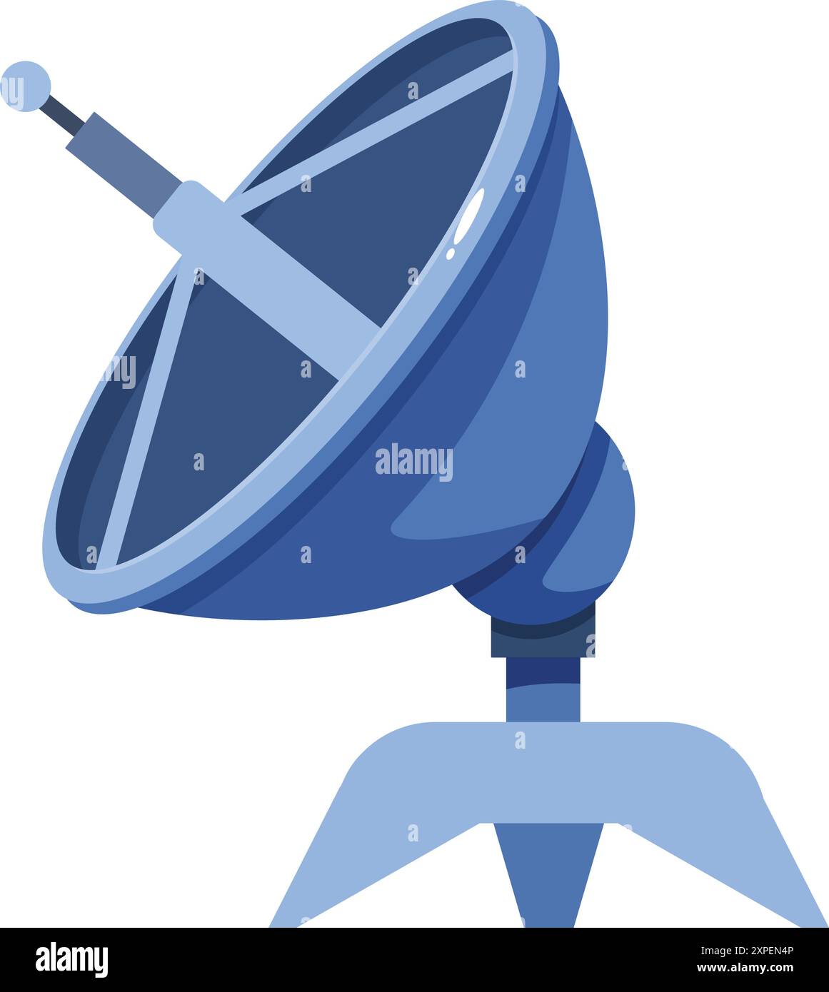 Large satellite dish is receiving or transmitting signal Stock Vector ...