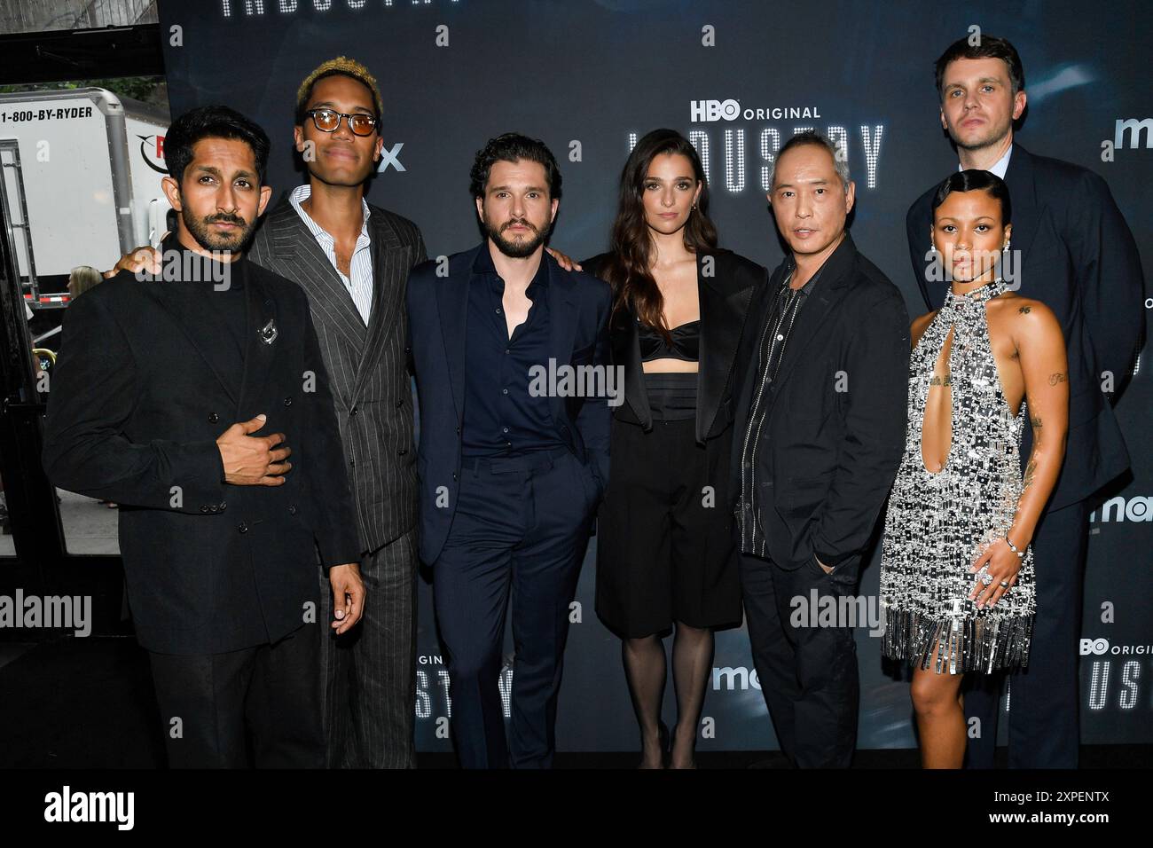 Sagar Radia, from left, Mickey Down, Kit Harington, Marisa Abela, Ken ...