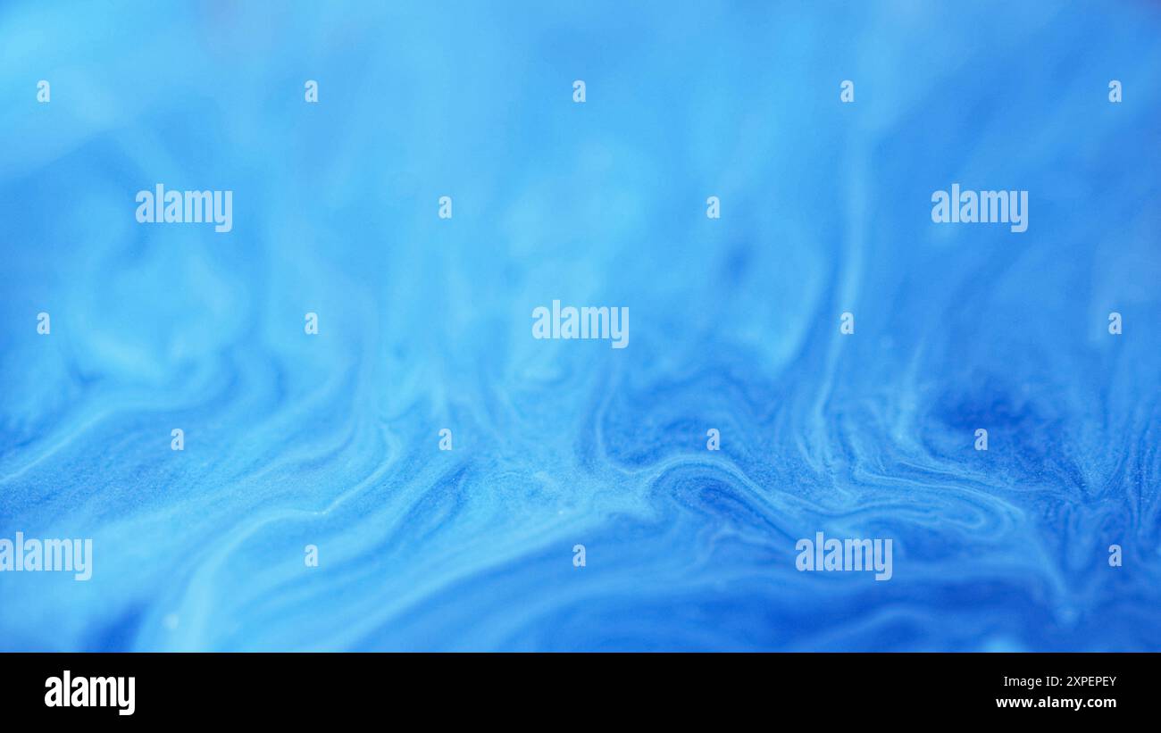 Paint wave. Blur background. Defocused blue color shimmering glitter ...