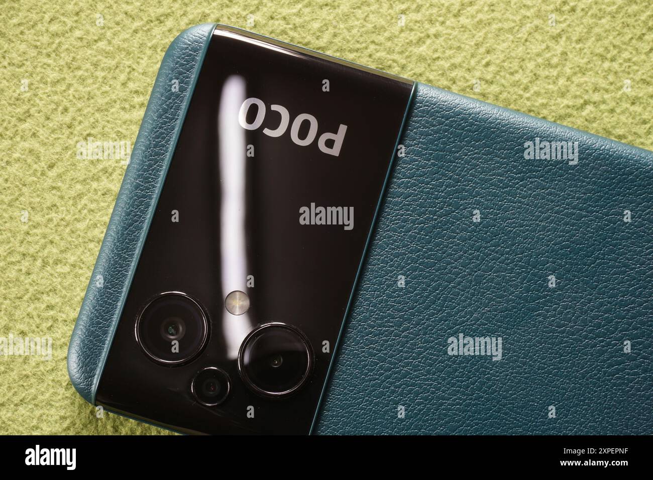 Terengganu, Malaysia - 23 August 2024 : Closeup of big pocophone logo ...