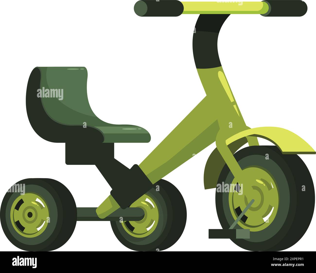 Child riding a big wheel Stock Vector Images - Alamy