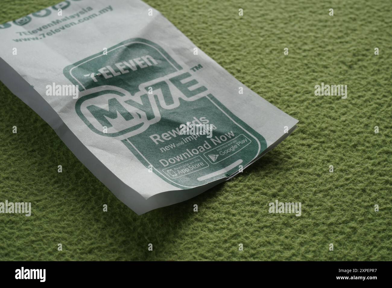 Terengganu, Malaysia - 23 August 2024 : Closeup of 7eleven payment ...