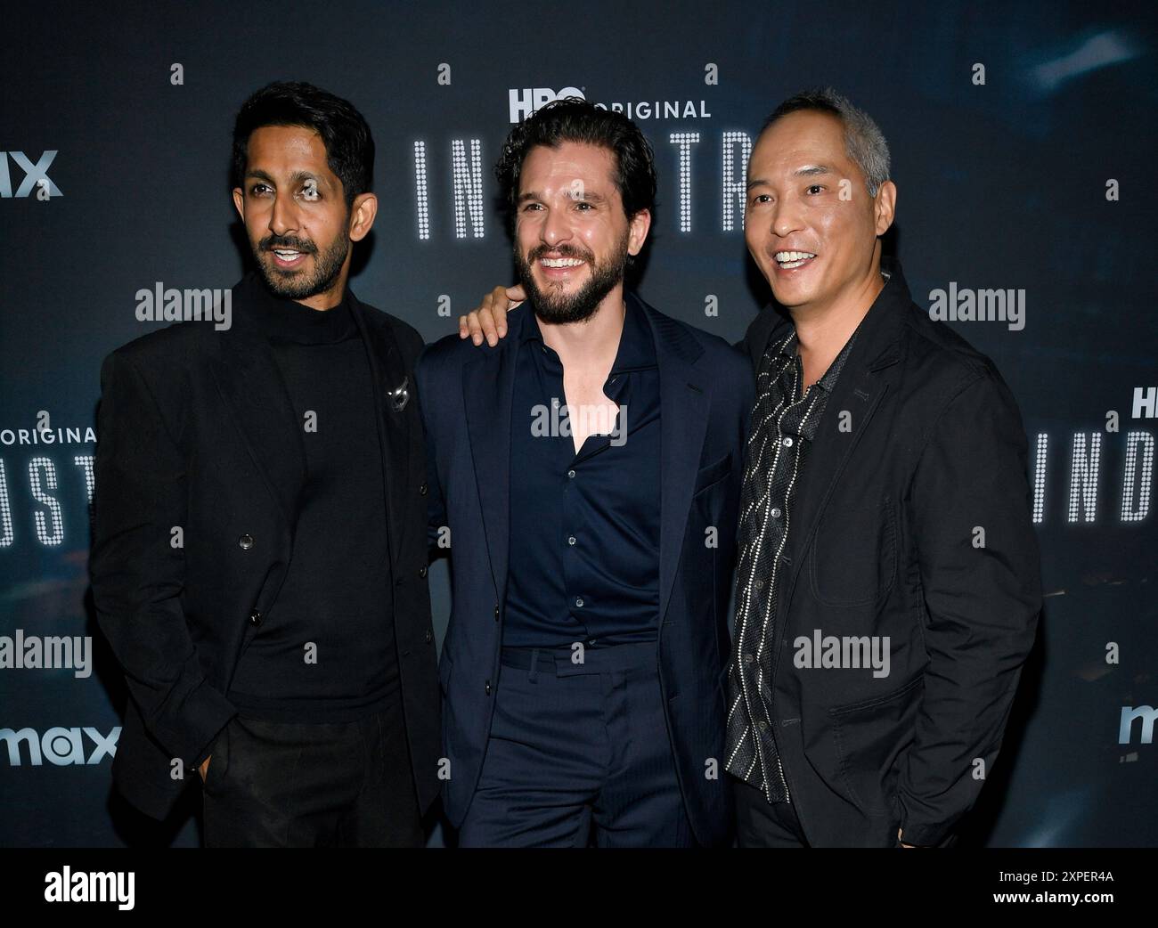 Sagar Radia, left, Kit Harington and Ken Leung attend the "Industry ...