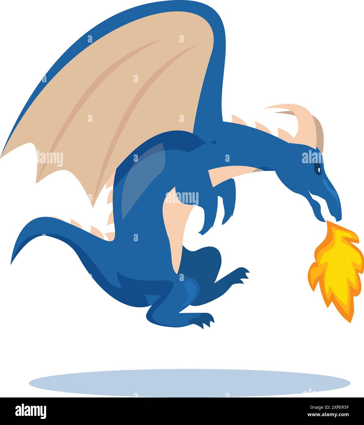 Dragon Breathing Blue Fire