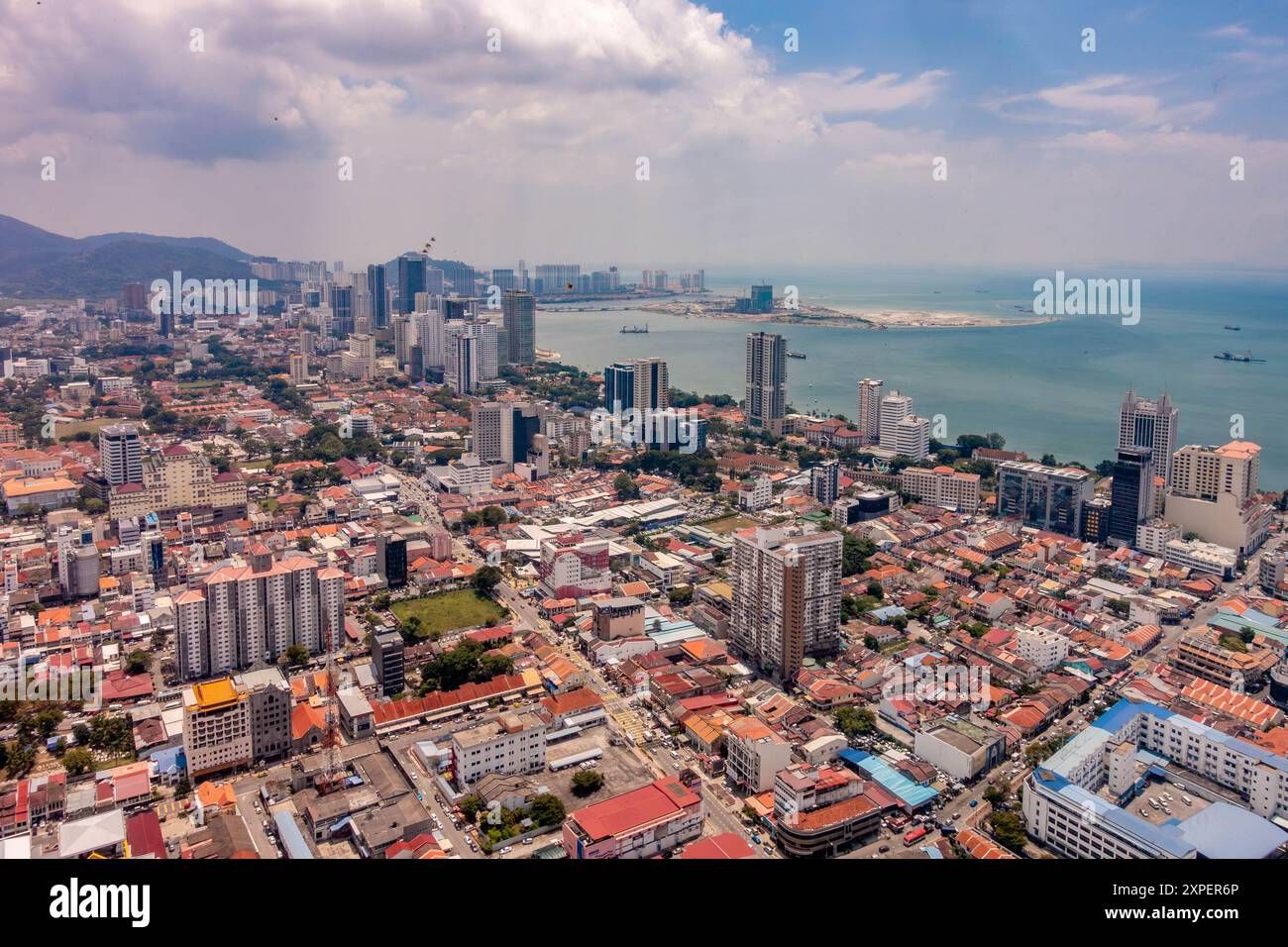 View from 'The Top' at the top of The Komtar Tower in George Town ...