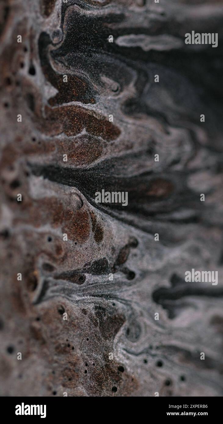 Glitter texture. Gel flow. Sparkling silver liquid bubbles shimmering ...