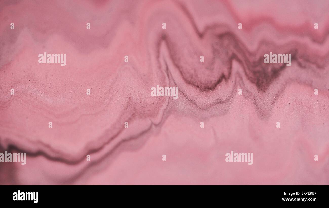 Shiny wave. Magical glitter flow paint. Defocused pink color particles ...