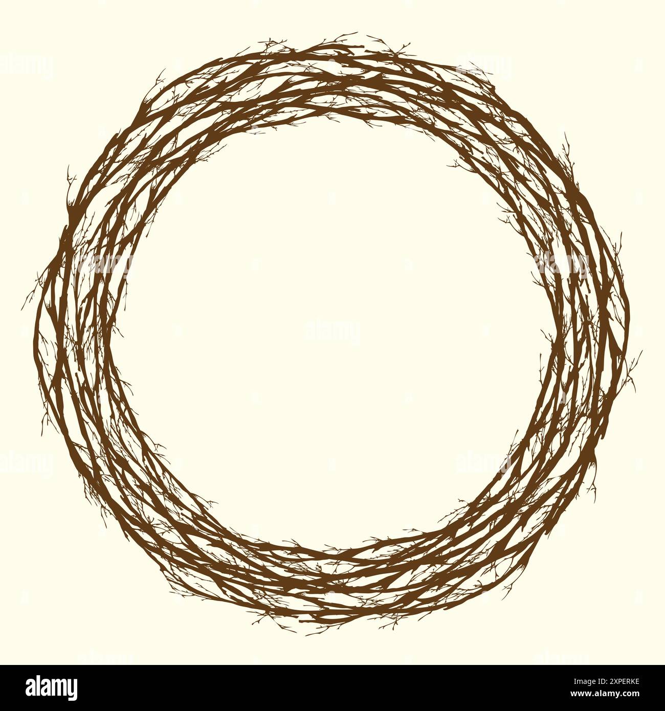 Tree branch lines circle frame Stock Vector Image & Art - Alamy