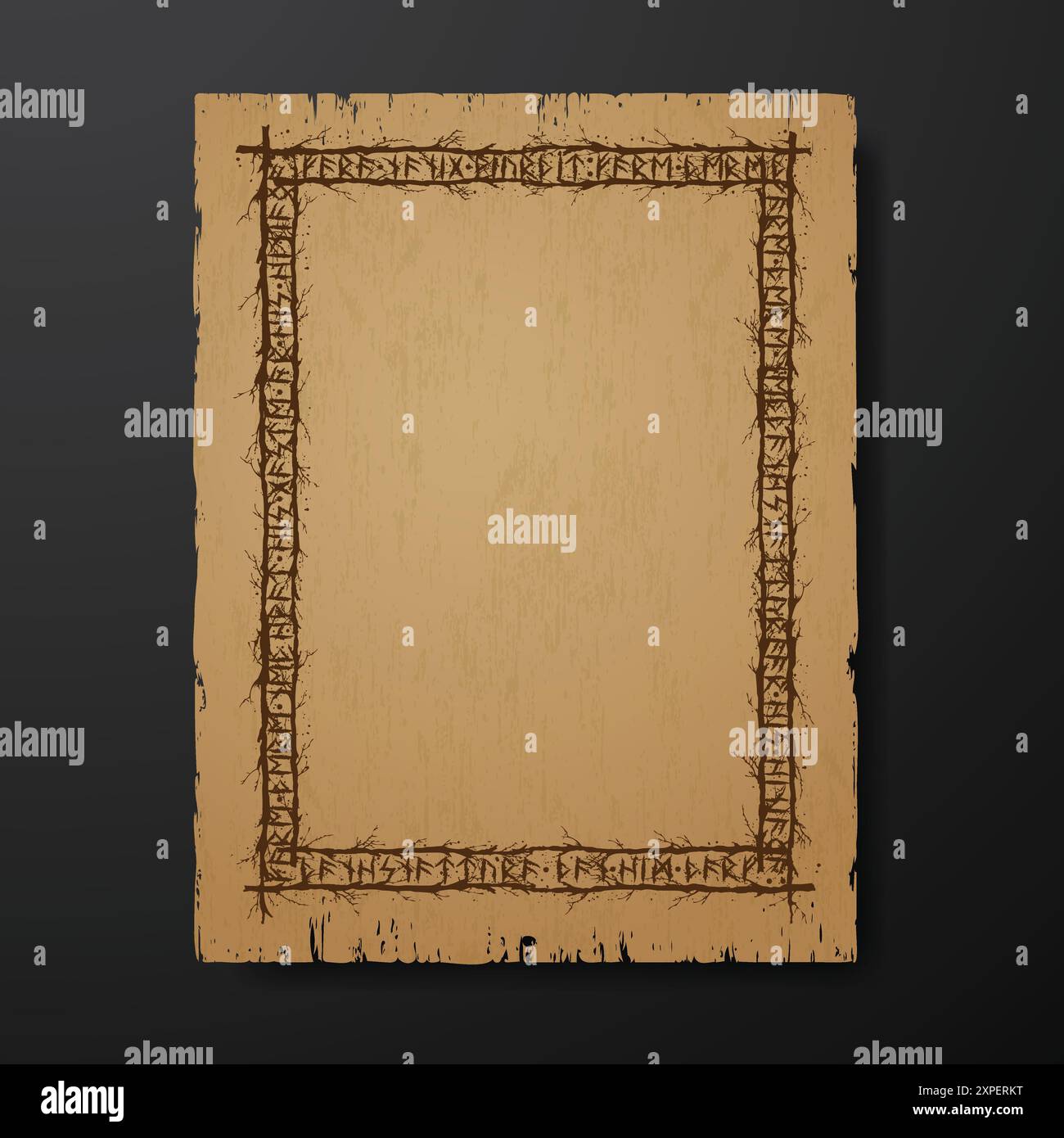 Tree branch rune pergament Stock Vector Image & Art - Alamy