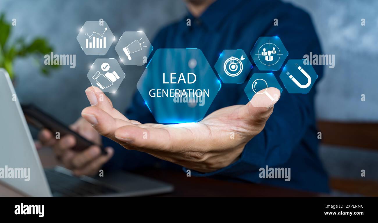 Businessman finding people virtual hi-res stock photography and images ...