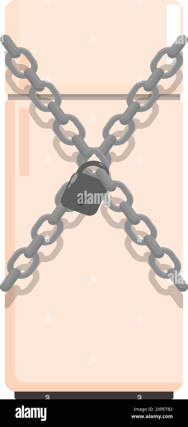 Refrigerator is wrapped in chains hi-res stock photography and images ...