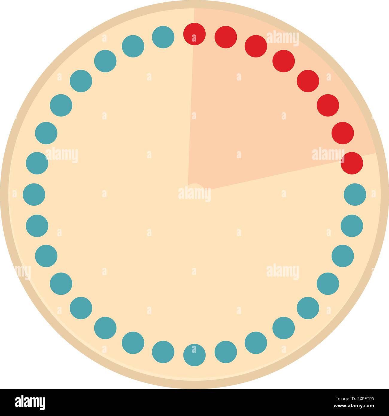 Round infographic chart with colored segments showing completion ...