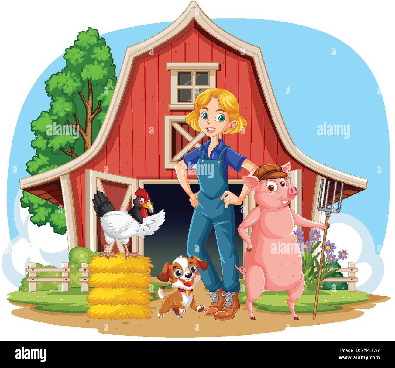 Farmer teamwork Cut Out Stock Images & Pictures - Alamy