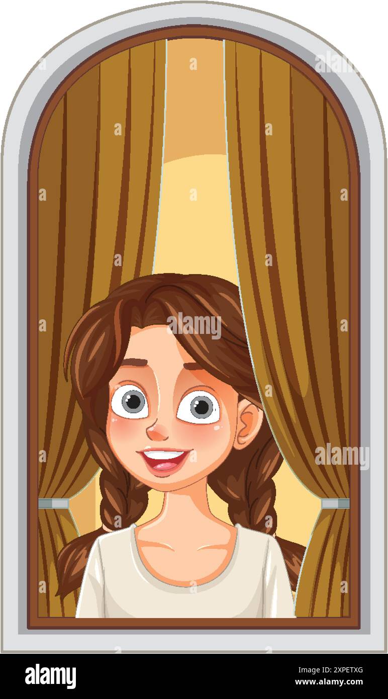 Domestic life through window Stock Vector Images - Alamy