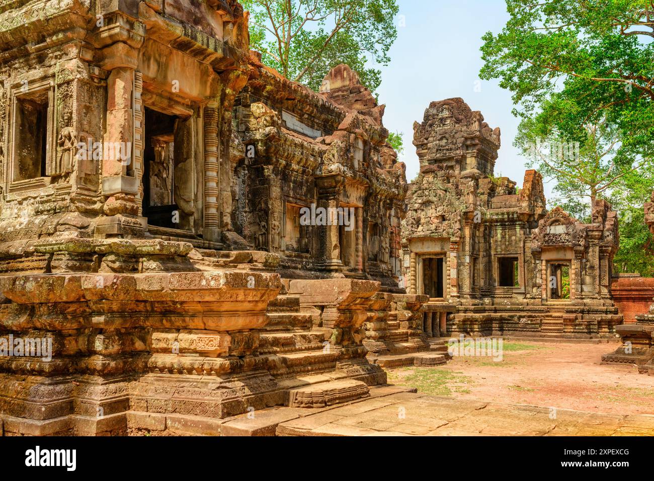 Amazing view of scenic ancient Thommanon temple in Angkor Stock Photo ...
