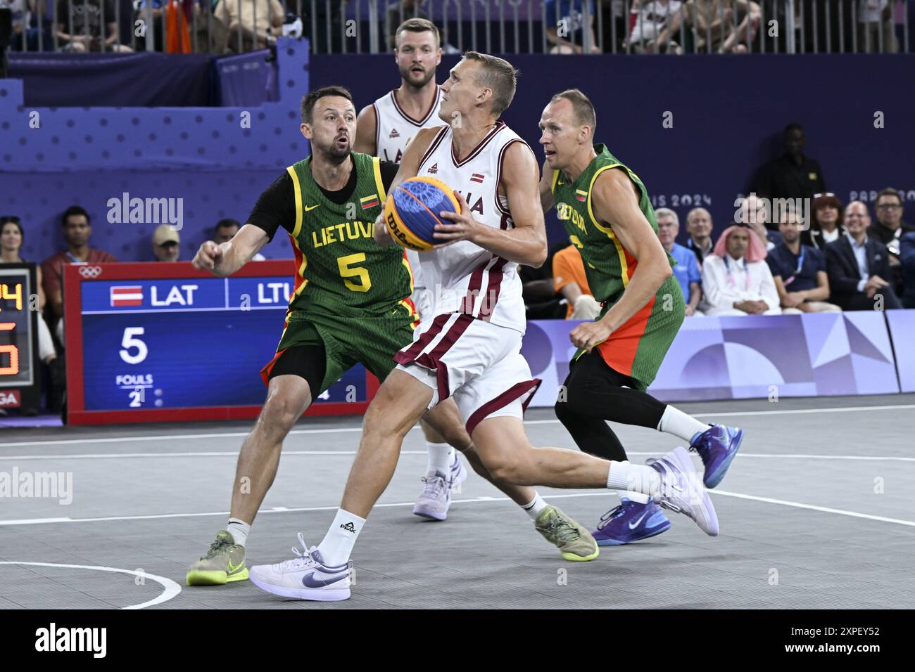 Nauris Miezis (LAT) vs Sarunas Vingelis (LTU), Gintautas Matulis (LTU ...