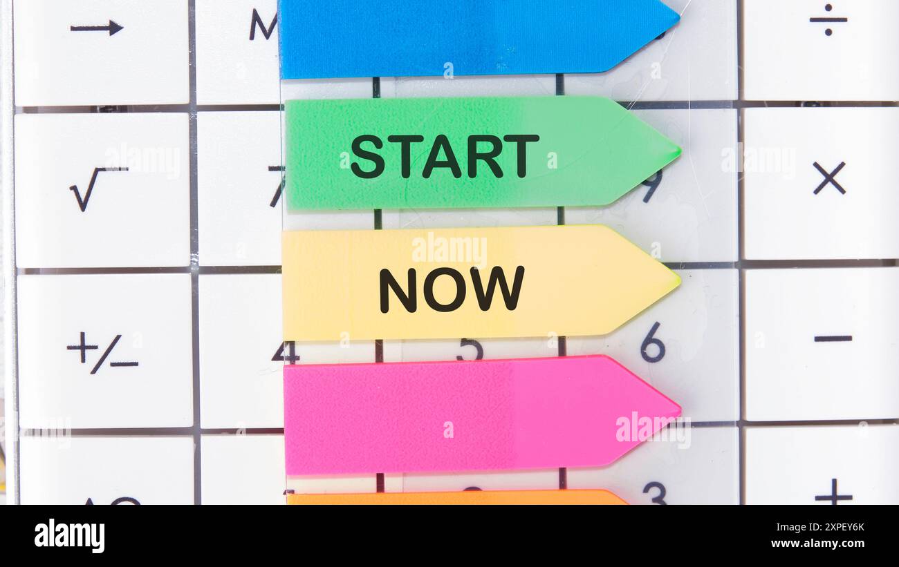 Business marketing, motivational start now concept. Copy space. Start ...