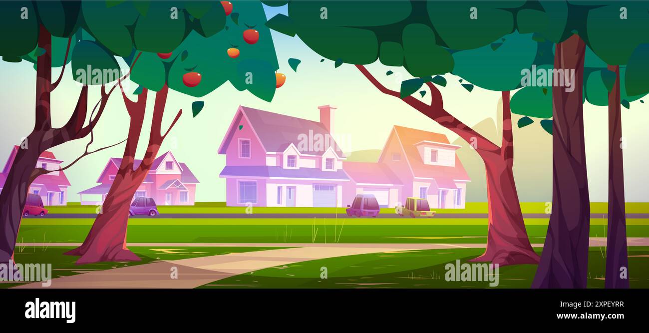 Car parked on country road Stock Vector Images - Alamy