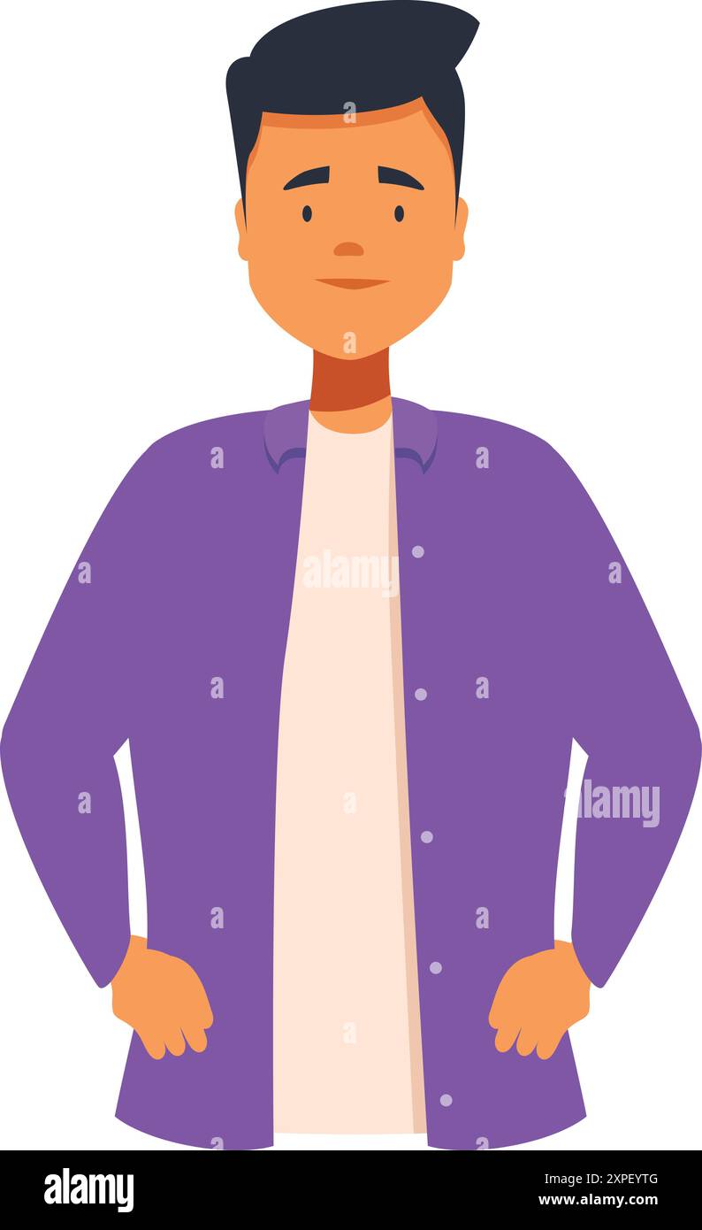 Shot young self confident Stock Vector Images - Alamy