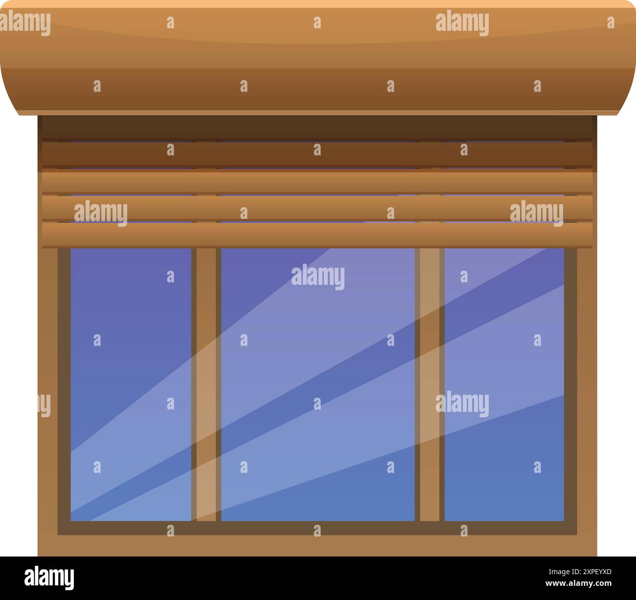 Blue wooden window shutter Stock Vector Images - Alamy